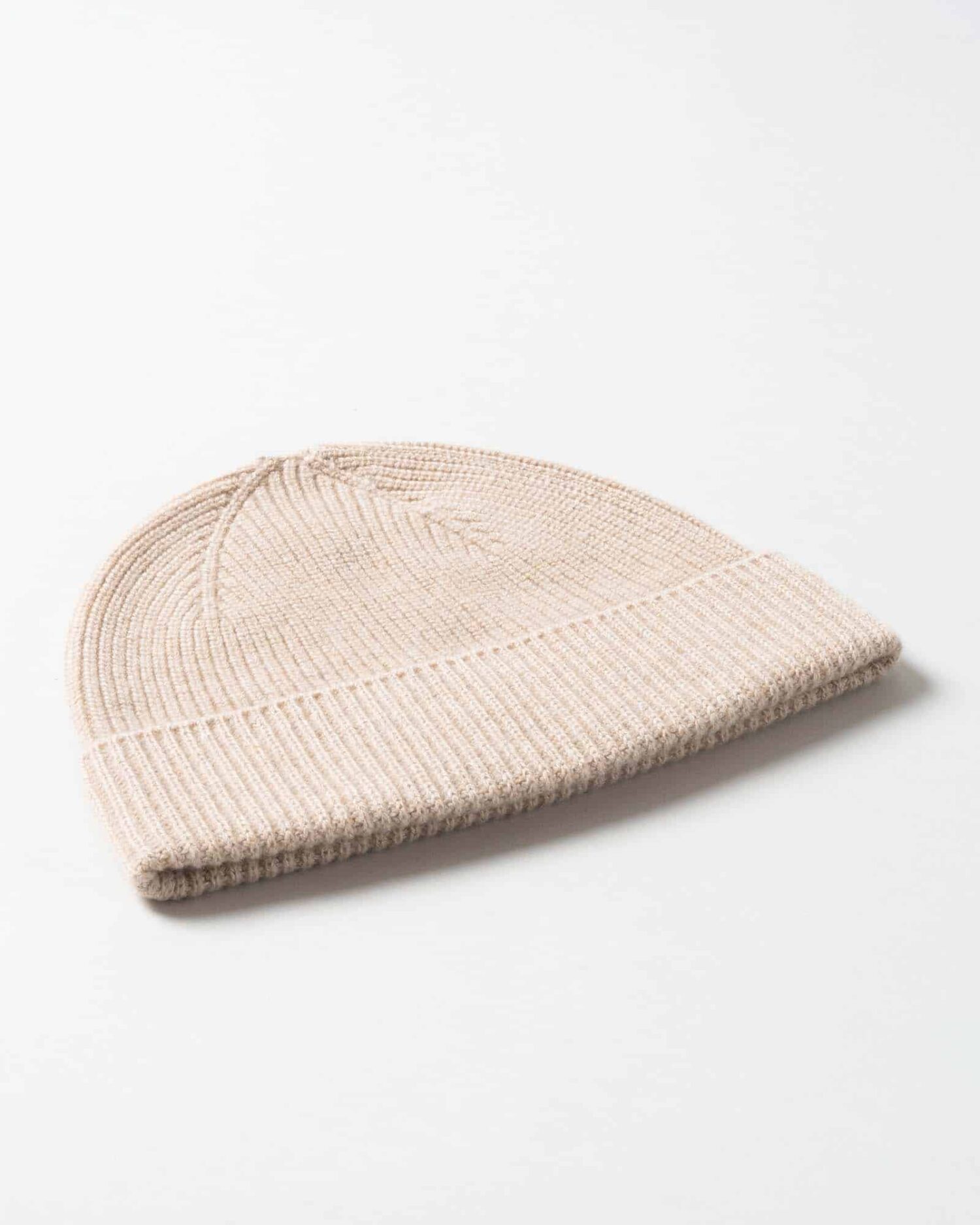 Custom tailored Beanie beige pure cashmere Blugiallo