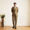 The fresco suit: High twist wool breakdown - Blugiallo - Official Store