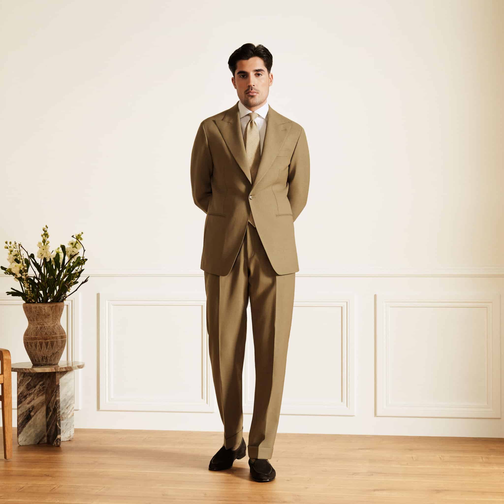 The fresco suit: High twist wool breakdown - Blugiallo - Official Store
