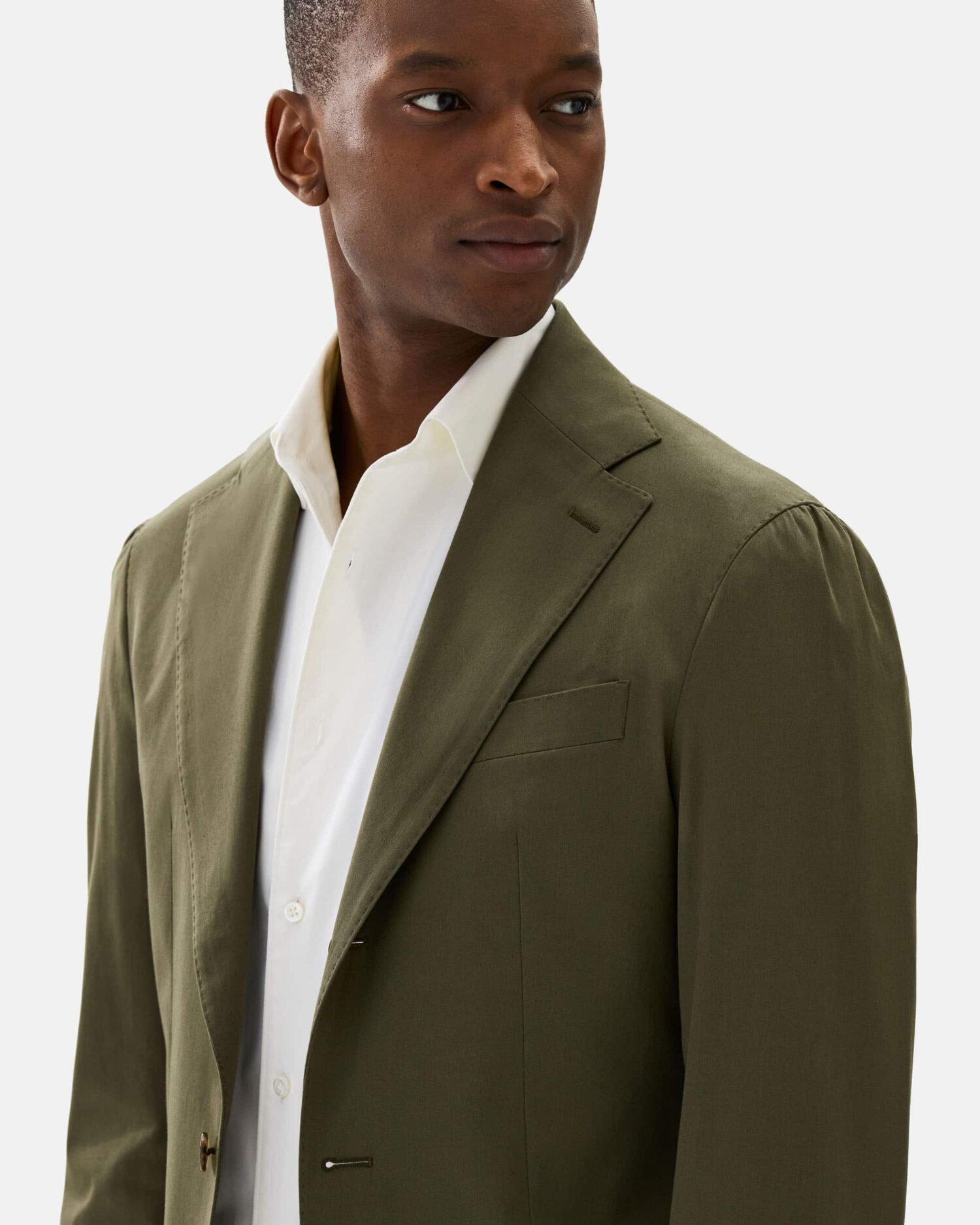 Custom tailored Suit iced cotton olive Blugiallo