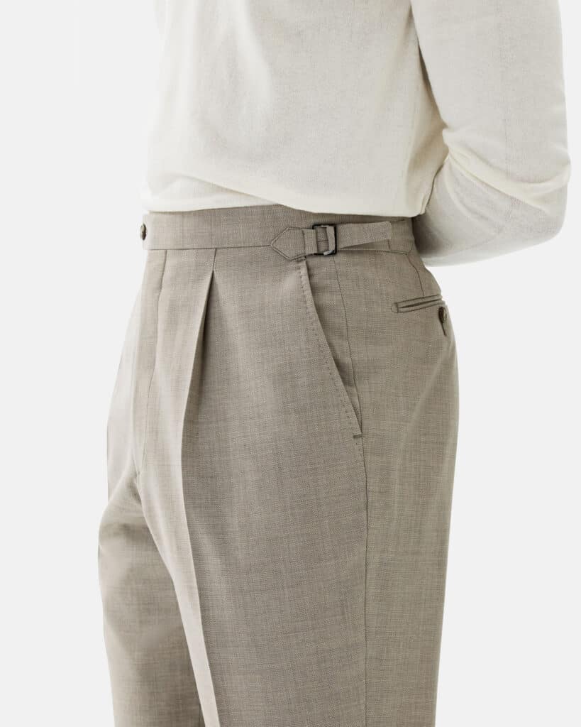 Custom tailored Suit panama greige