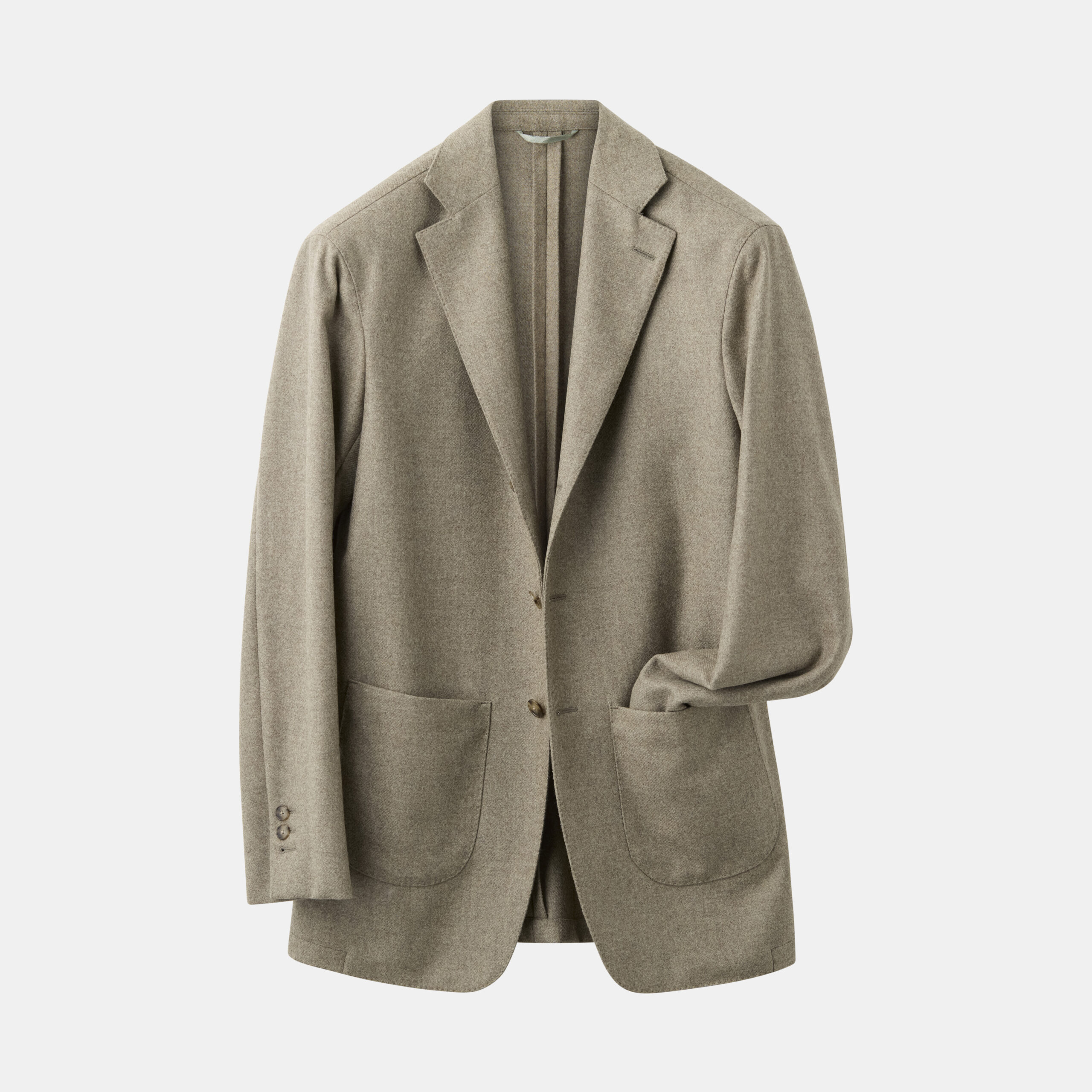 RTW 'Metro' Soft Suit earth taupe brushed wool flannel